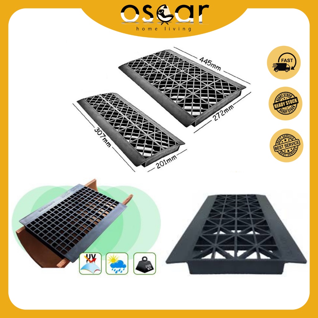 8.5" x 17" / 6" X 15" Plastic Drain Cover With UV Protection/ Penutup ...
