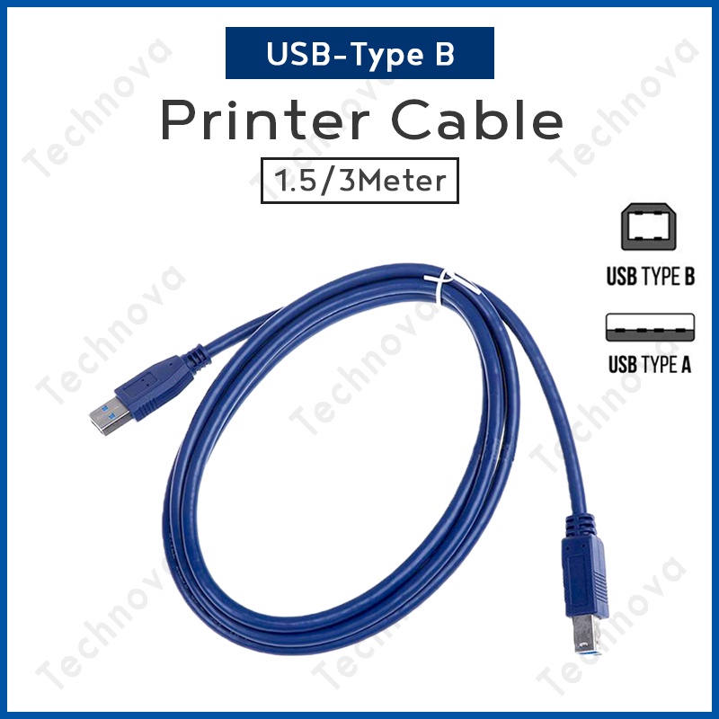 Printer Cable High Speed USB 2.0 1.5M/3M for Thermal Printer HP Epson ...