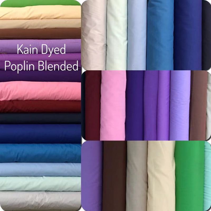 (1M)Kain Dyed Poplin Blended bidang 44/45' | Shopee Malaysia