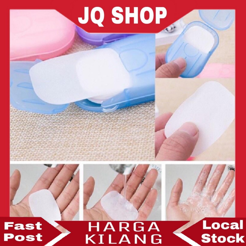 Disposable Soap Paper Keping Kertas Tisu Nipis Sabun Hand Wash Tangan ...
