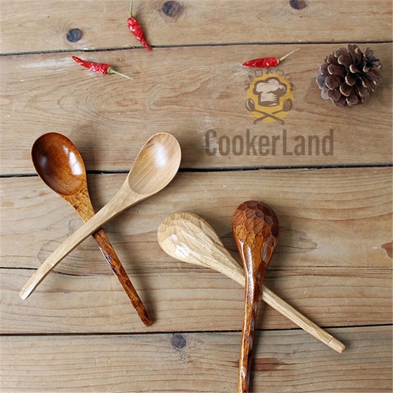 🔥Ready Stock🔥Japanese Style Long Handle Wooden Spoon For Eating Mixing ...