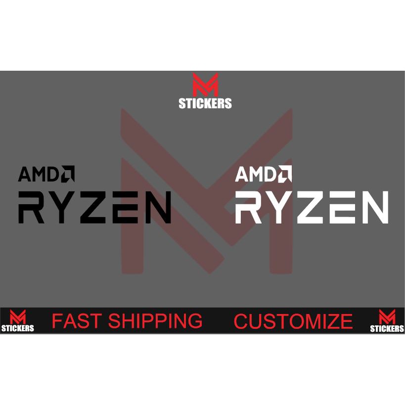 AMD RYZEN STICKER DECAL CPU GAMING PC DESKTOP | Shopee Malaysia