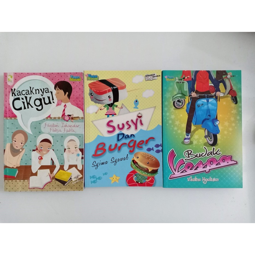 Novel Teen - Kacaknya Cikgu!, Susyi dan Burger, Budak Vespa (New Book ...