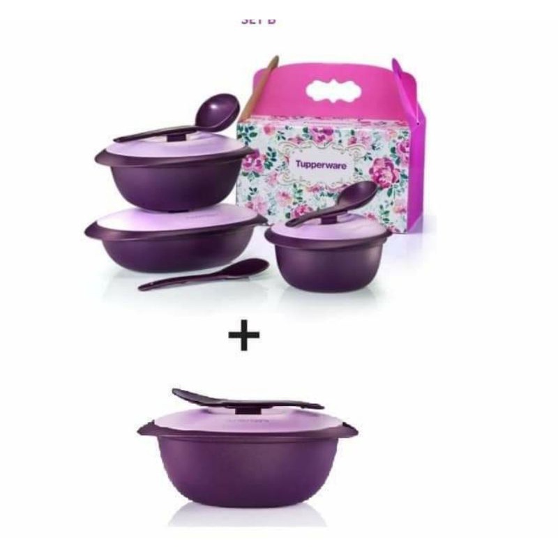 🌸TUPPERWARE SERVING SET PURPLE🌸 | Shopee Malaysia