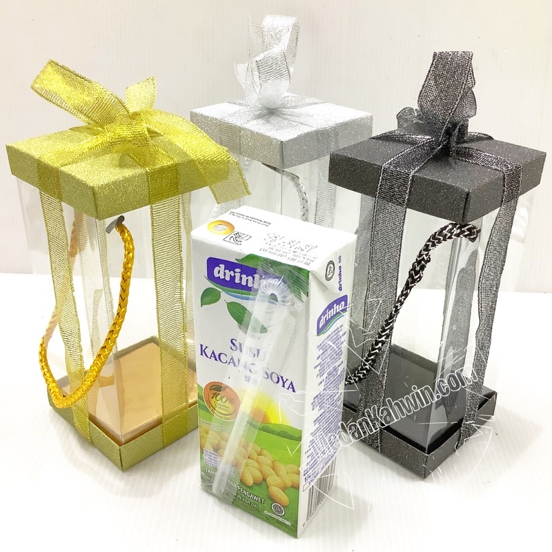 #KH0038A Kotak Hadiah siap Reben Tangkai Transparent Gift Box @ 3 ...