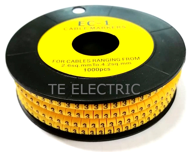 (1000PCS) EC-1 CABLE MARKER 0 / 1 / 2 / 3 / 4 / 5 / 6 / 7 / 8 / 9 ...