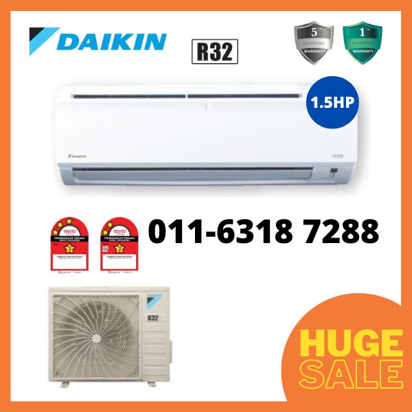 Daikin 1.5HP (FTV35PB) Non-inverter R32 Air Conditioner | Shopee Malaysia