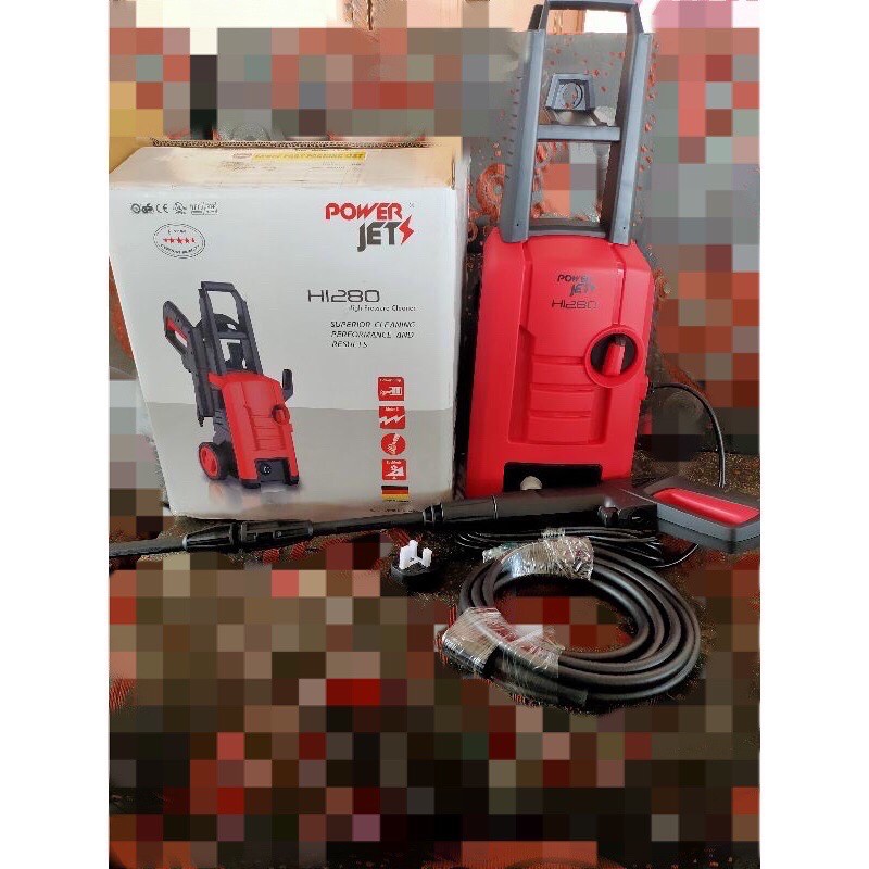 Powerjet H1280 100 Bar Water Sprayer Washer/Machine Cuci Kereta Special ...