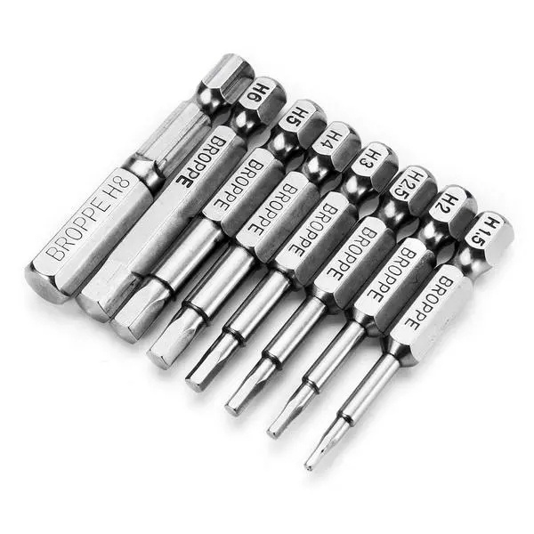 Hex Head Allen Wrench Screwdriver Bits Set Magnetic Tips 1/4" Hex Shank S2 Alloy Steel Hex ...