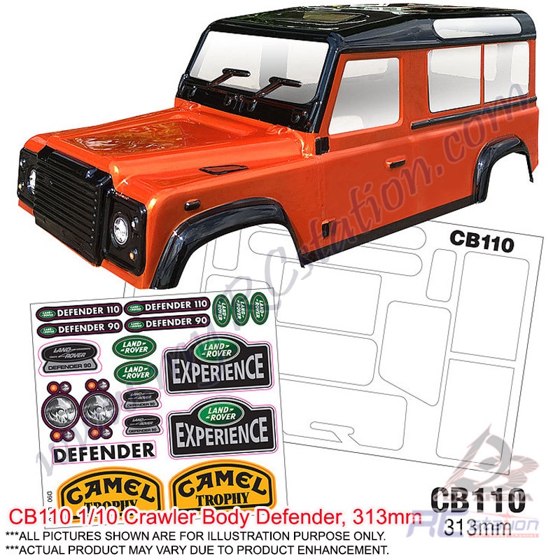 Team C Crawler Clear Body Shell CB110 1/10 Crawler Body Defender (Width ...