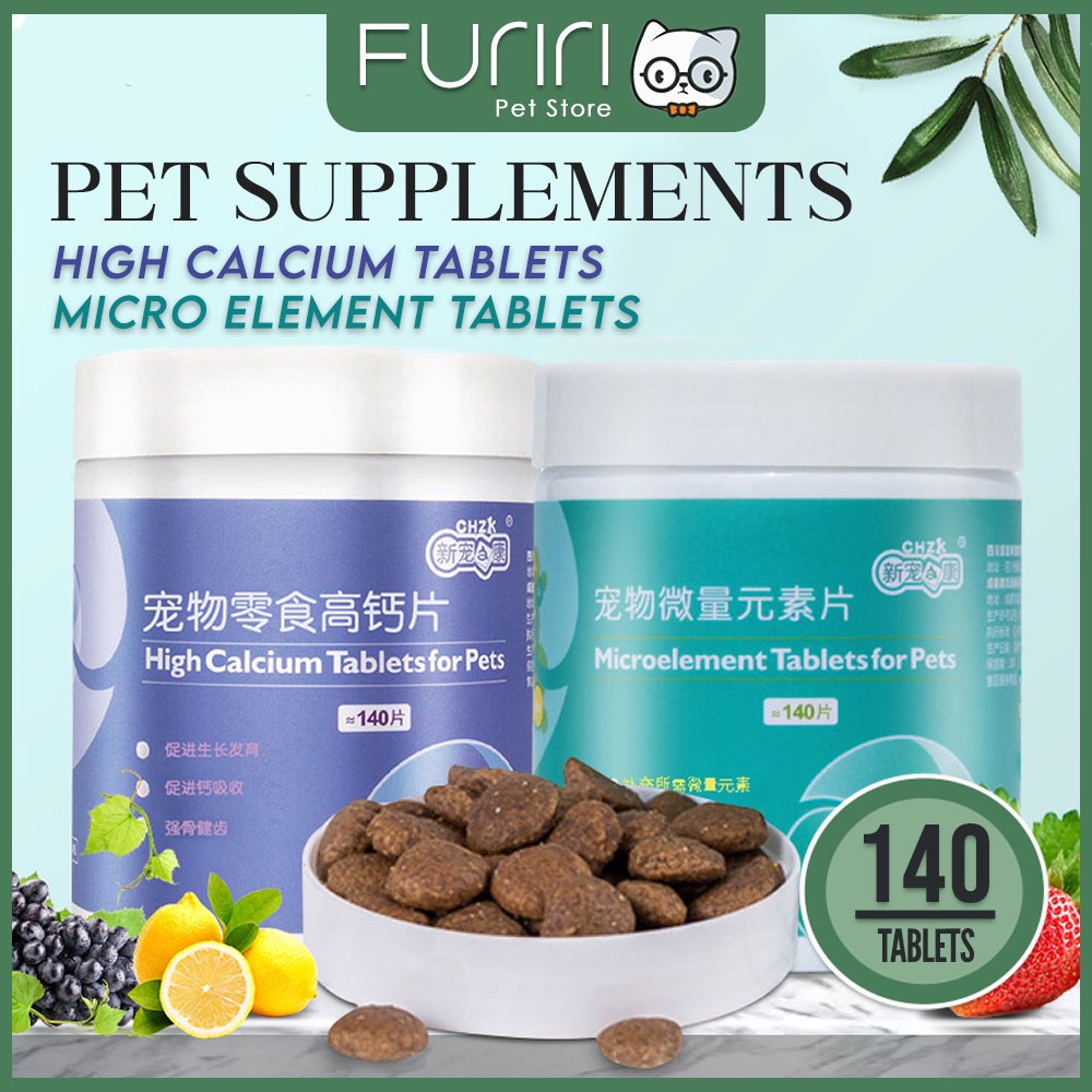 Furiri 140pcs Dog Trace Element Microelement Tablets Pet High Calcium ...
