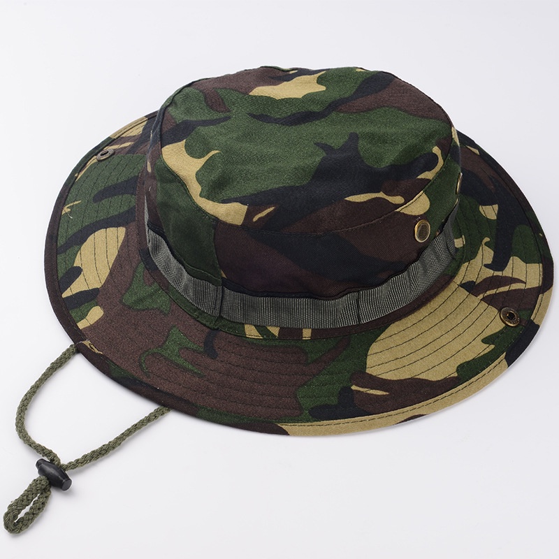 Topi Rimba Topi Hiking Anti UV Hat Topi Kerja Kebun Topi Askar Mancing ...