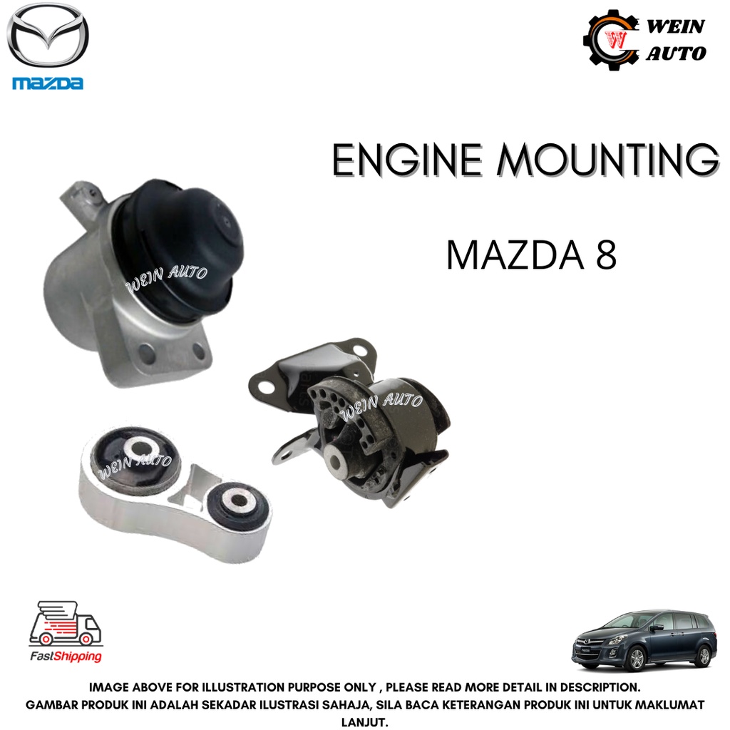 MAZDA GENUINE PART ENGINE MOUNTING 1PC ( LEFT / RIGHT / REAR ) MAZDA 8 ...