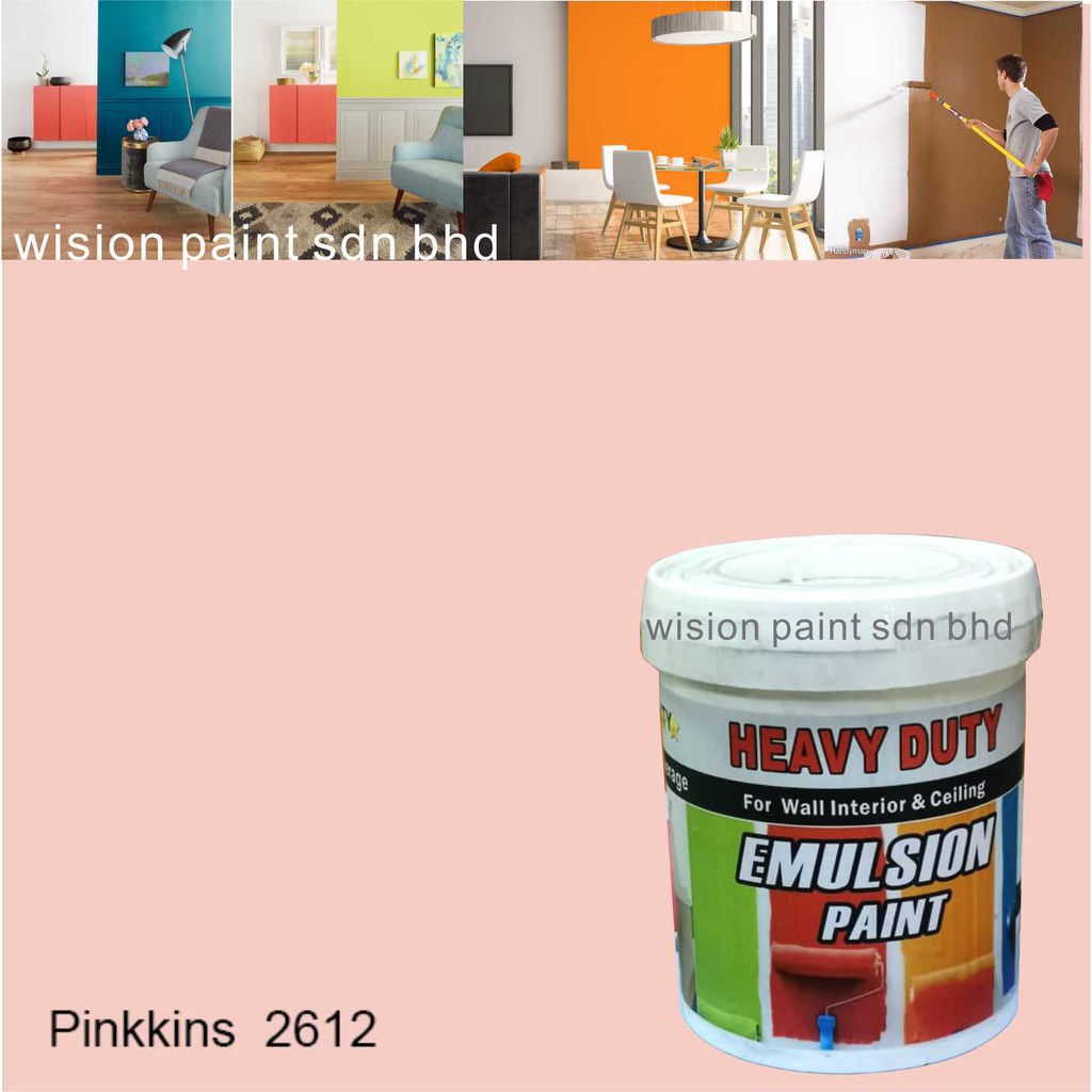 2612 J PINKKINS ( 1L ) HEAVY DUTY EMULSION PAINT FOR WALL INTERIOR ...