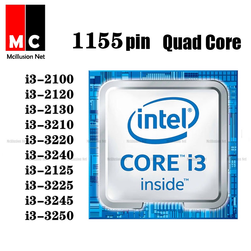 Intel Core I3-2100 2120 2130 3220 3.3GHz Desktop Processor LGA1155 ...