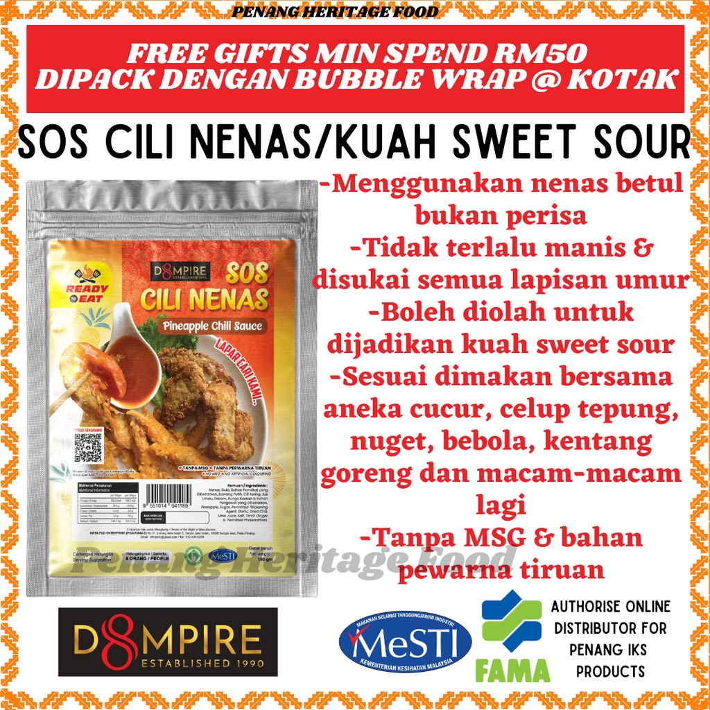 Sos Cili Nenas Sweet Sour, Sos Ikan Sweet Sour , Sos Pencicah ...