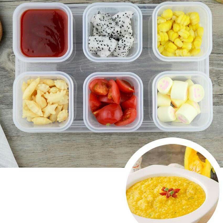 Mini Container 70ml Small Storage Box Baby food container Puree Bekas ...