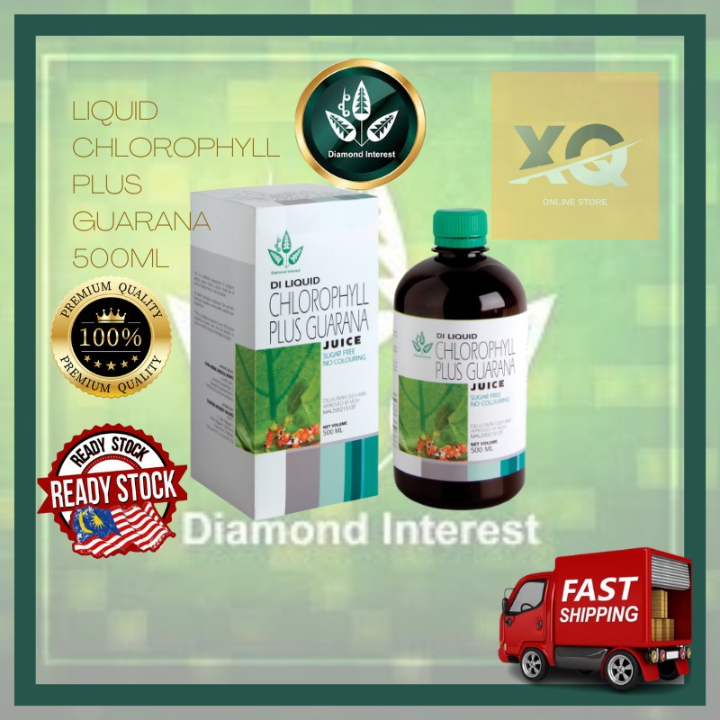 READY STOCK D.I. Liquid Chlorophyll Plus Guarana 500ml NEW PACKING D.I. LIQUID ALFALFA PLUS ...