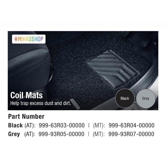 [ Original Perodua ] axia coil mat / carpet ( gear up ) | Shopee Malaysia