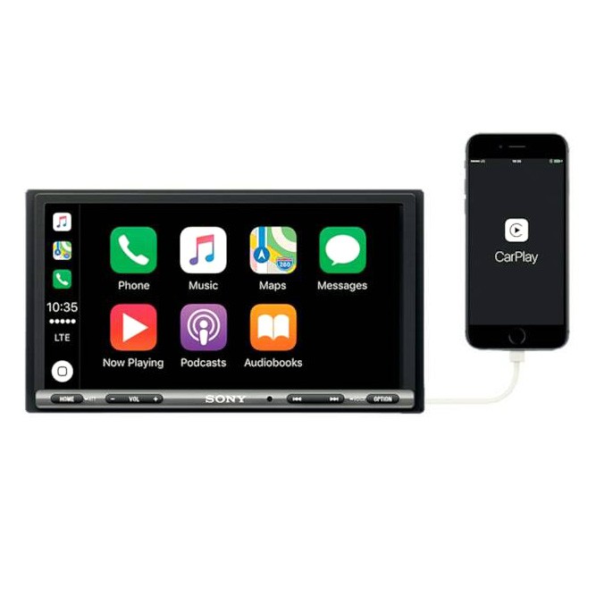 SONY XAV-AX3000 6.95" (17.6cm) Apple CarPlay Android Auto Bluetooth Car ...