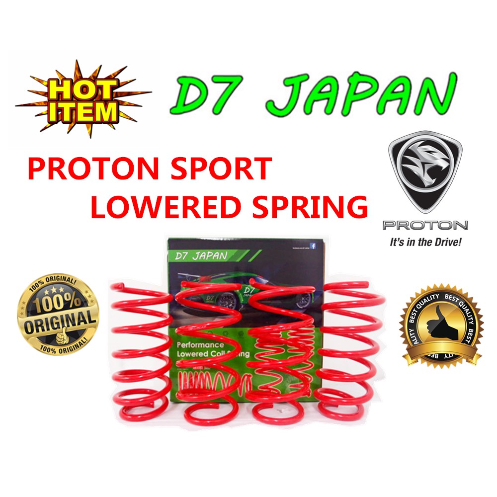 PROTON D7 SPORT LOWERED SPRING SET FOR WIRA WAJA PERDANA PREVE SUPRIMA ...