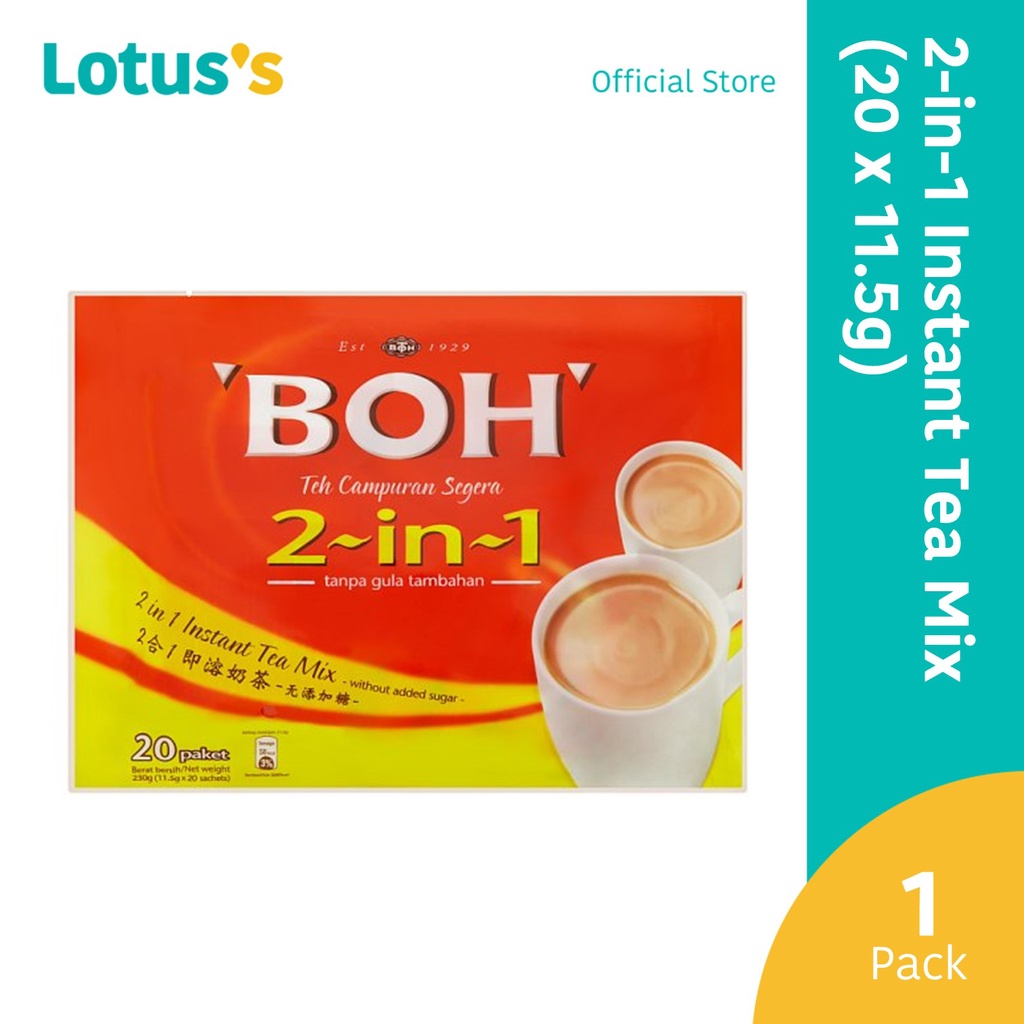 Boh 2-In-1 Instant Tea Mix (20 Sachets x 11.5g/230g) | Shopee Malaysia