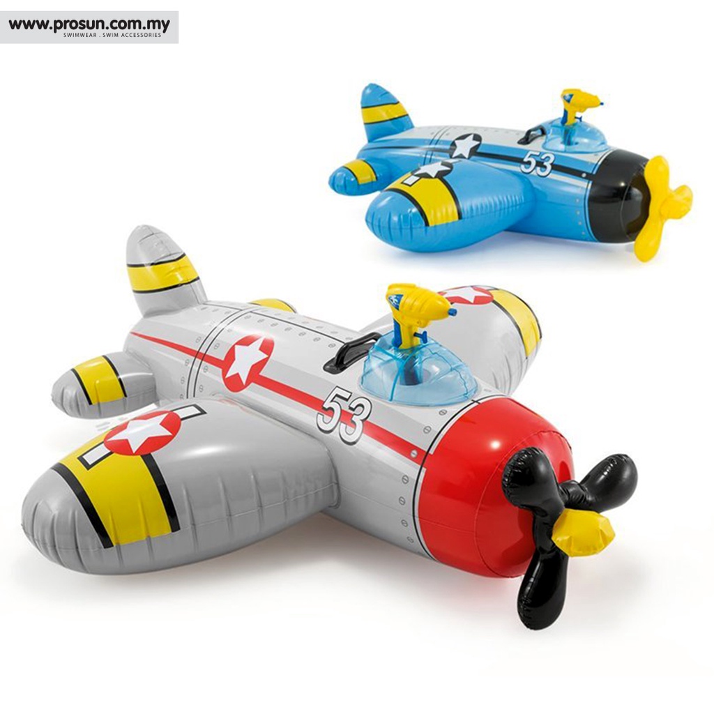 Prosun Intex Water Gun Plane Ride-On Inflatable Classic Retro Plane ...