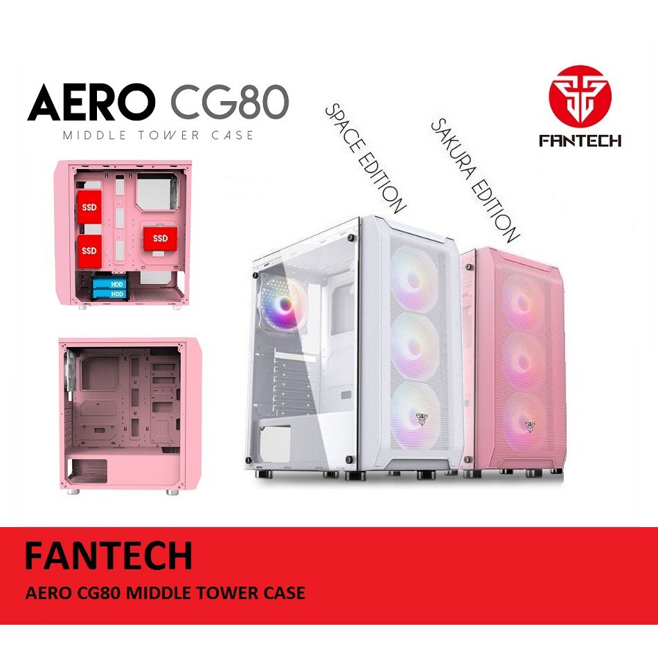 ORI FANTECH CG80 AERO RGB GAMING MINI-ITX/ MICRO-ATX / ATX CASE ...