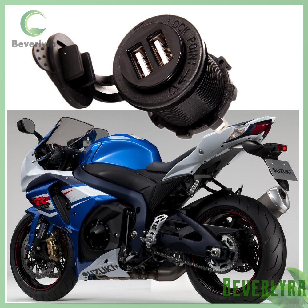 Waterproof Motorcycle Dual USB Charger Socket Outlet 3.1 amp Panel ...