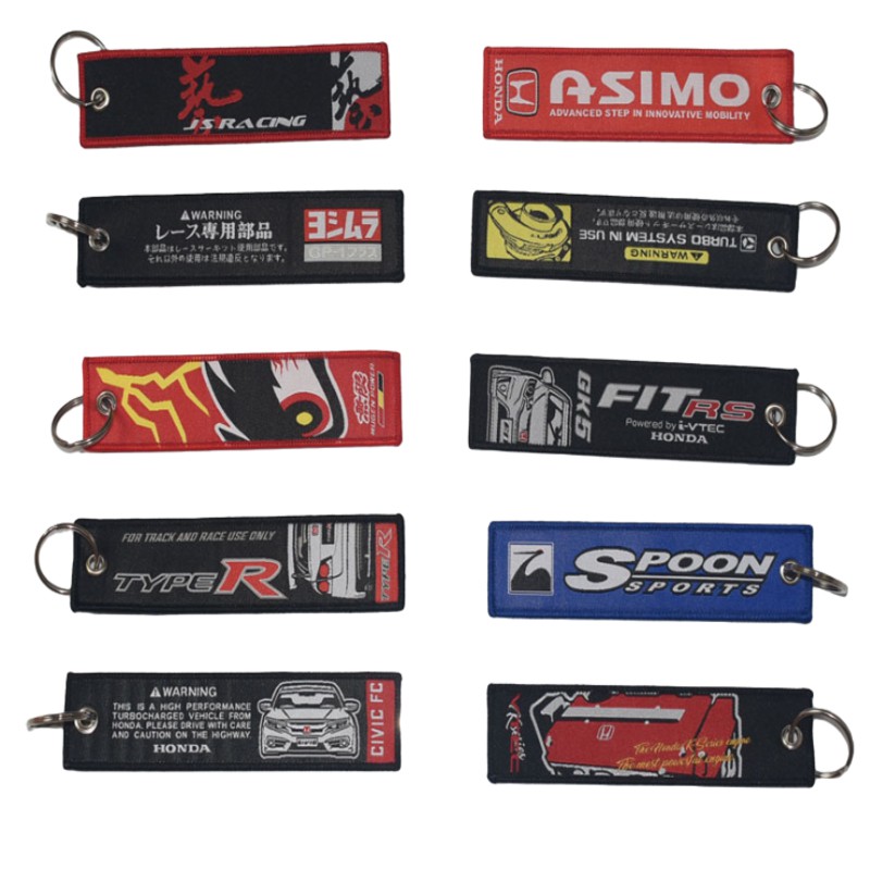 Jdm Racing Rock Fashion Tags Keychain Embroidery Motorcycle Auto Key ...
