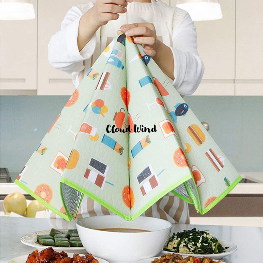 🍜Insulated Food Covers Collapsible Table Food Covers with Aluminum Foil ...