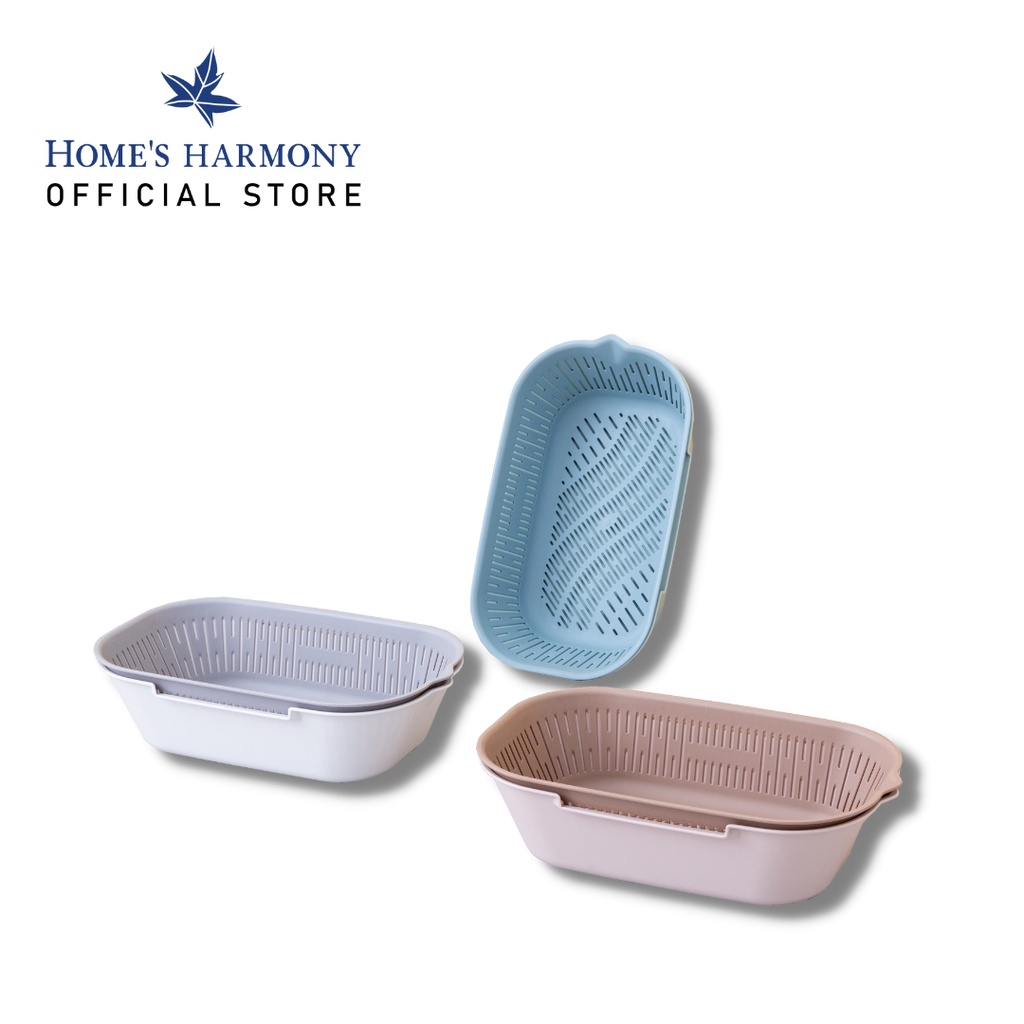 Casa Studio Misato Rectangle Sieve 2 in 1 Set Food Colander | Shopee ...