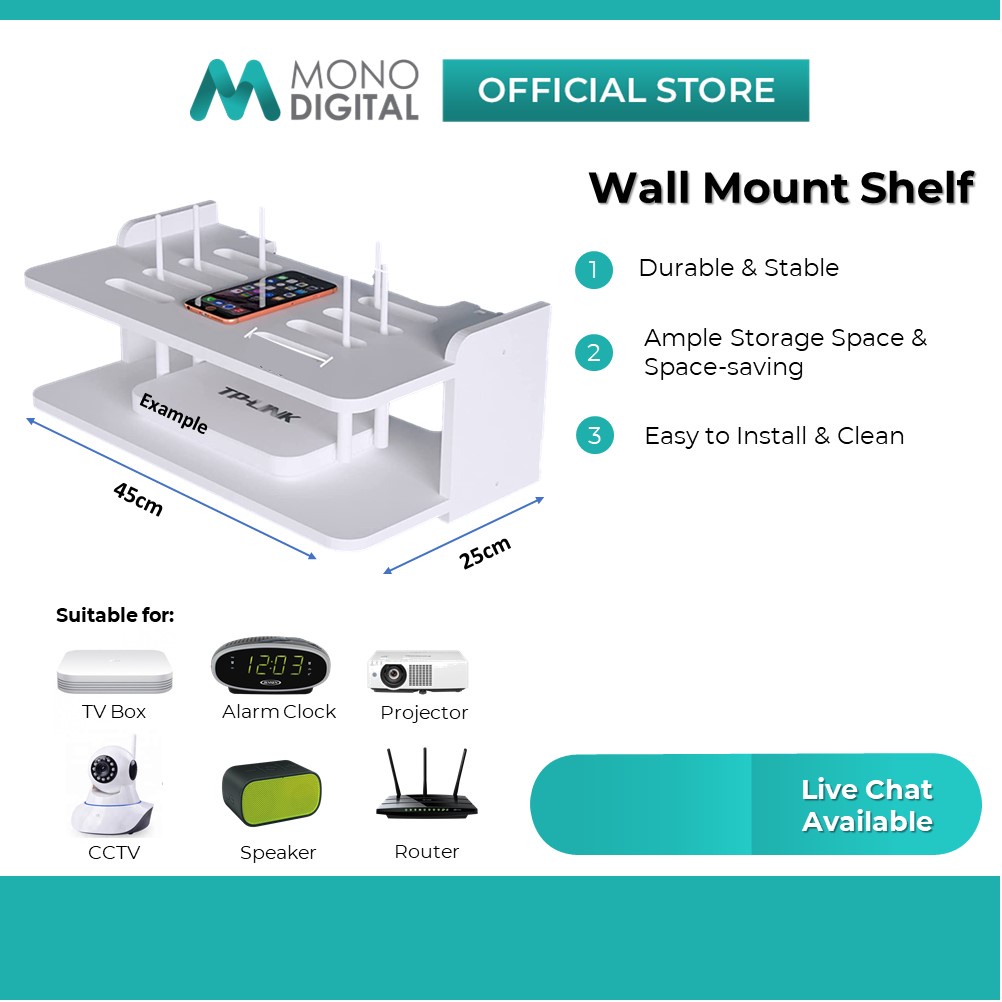 Wifi Router Wall Rack Shelf Modem Holder Router Stand Router Rack Wall ...