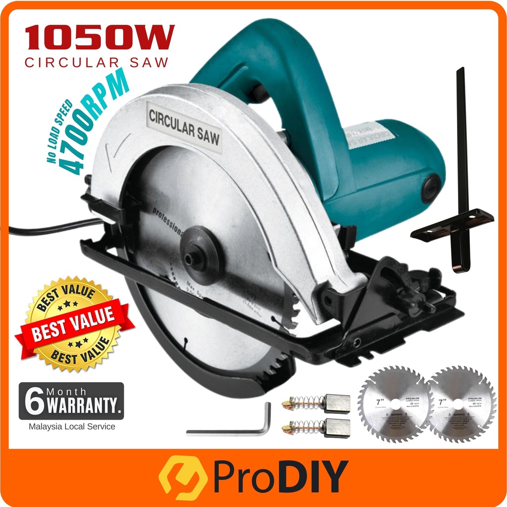 5806B Circular Saw Wood Plastic Cutter 1050W 7 1/4” 185Mm Blade Cutting ...