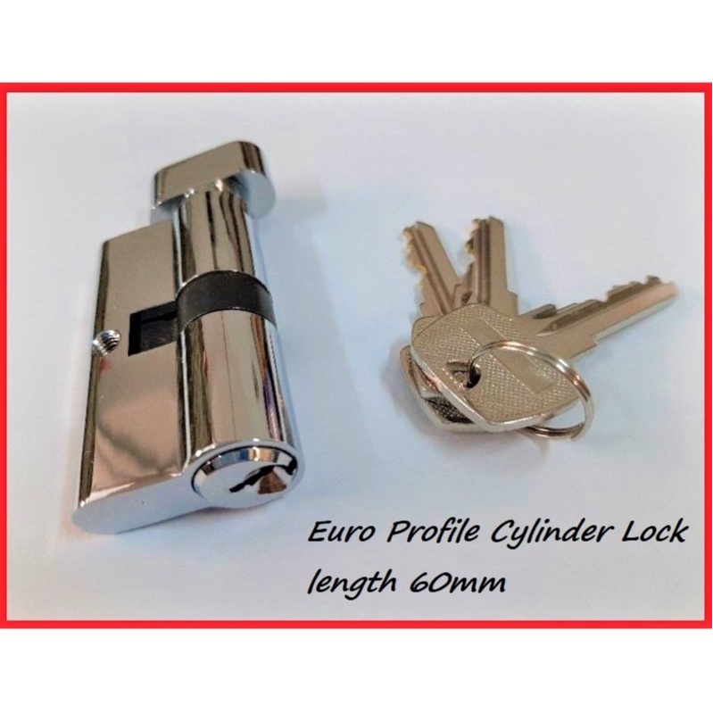 Euro Profile Cylinder Lock 60mm 70mm double key /single key with thumb ...