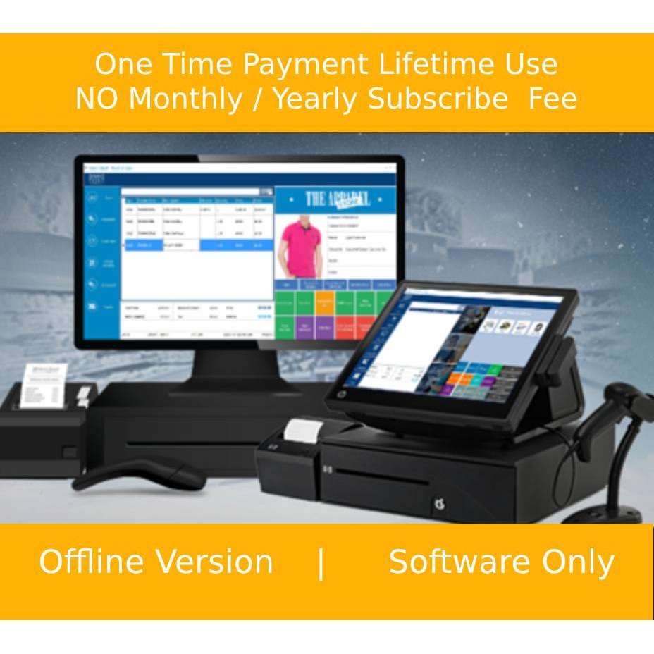 Retail POS System / POS sistem any kedai - - Offline Version / One Time Payment | Shopee Malaysia