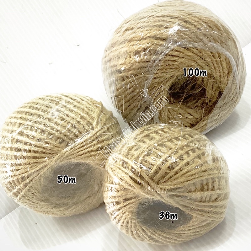 #EX0121 36, 50, 100m± Tali Guni Twine Jute Rode Gunny @ 3 pilihan ...