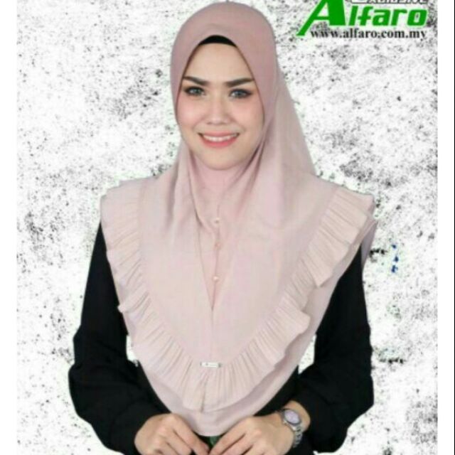 *LAST STOCK*Tudung Ruffle Alfaro Saiz L | Shopee Malaysia