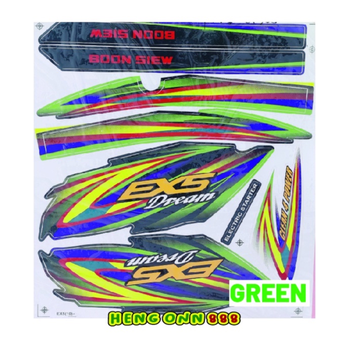 HONDA EX5 (10) Stripe Body Sticker Cover Set | Shopee Malaysia