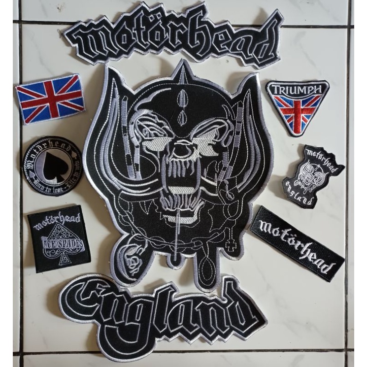 Set of backpatchs and motorhead patches, jacket accessories | Shopee ...