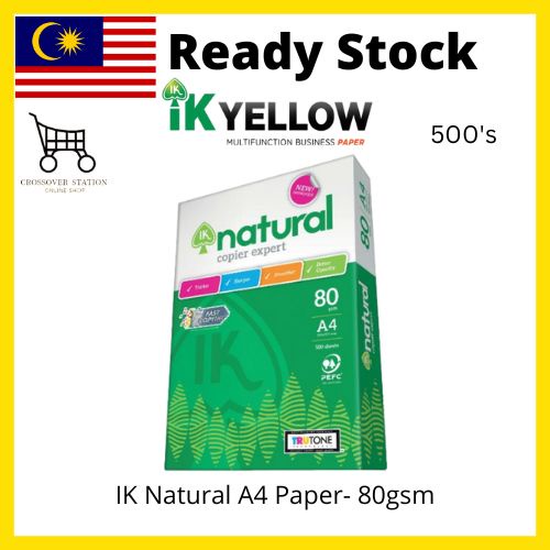 IK Natural A4 Paper (80gsm) 500'S Kertas A4 A4 Paper 500 Sheets A4 ...