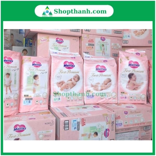 Diapers - Diapers Merries First Premium Size NB68, S62 Stickers, M48 ...