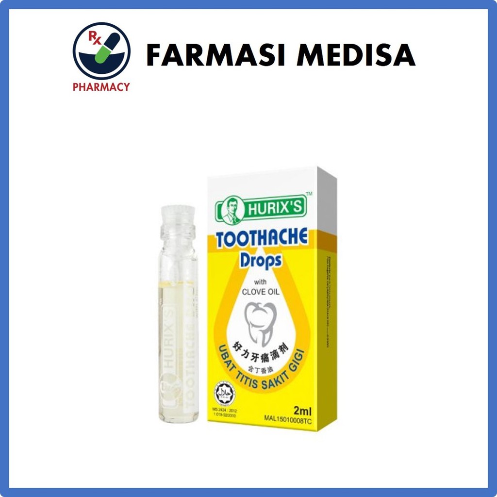 Ubat Sakit Gigi Hurix's Toothache Drops with Clove Oil 2ml ubat titis ...