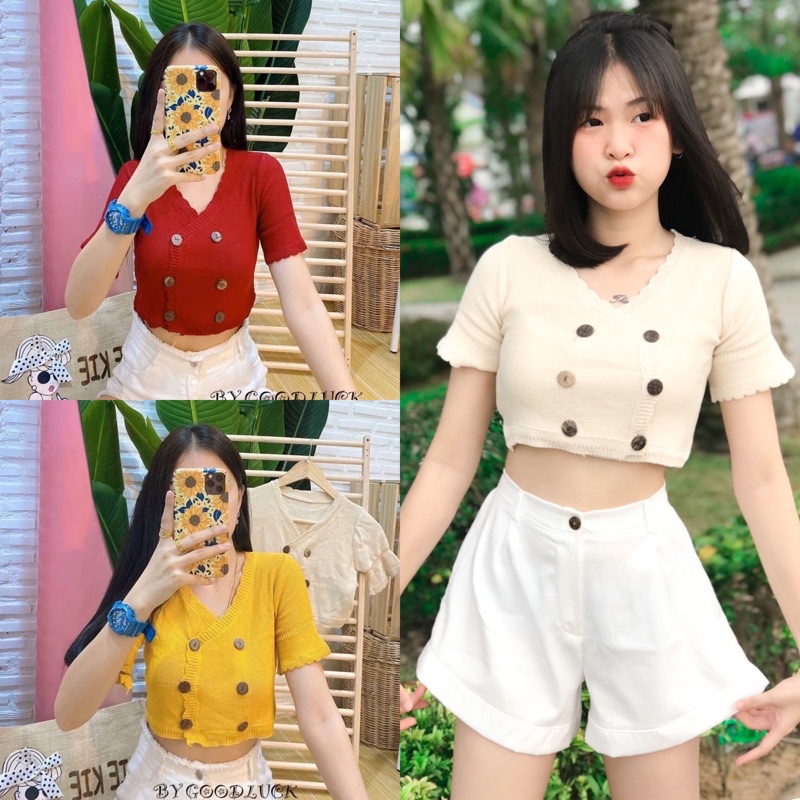 SpinnyHouse Yarn Shirt Decorated With 6 Buttons On The Front. ️Finding ...