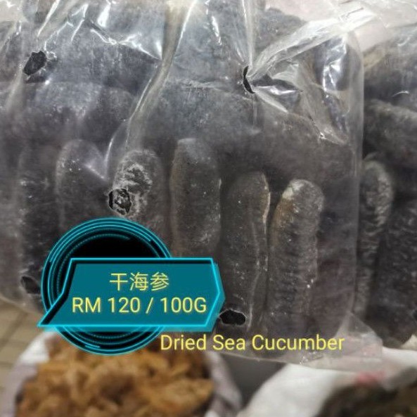 ( READY STOCK) ORIGINAL SABAH 100％ DRIED SEA CUCUMBER 100％干海参 | Shopee ...