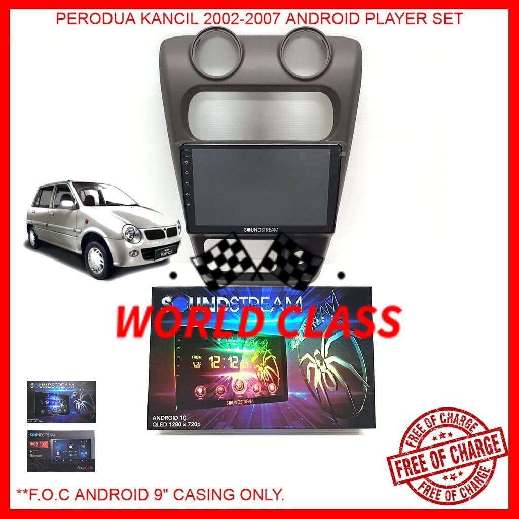 PERODUA KANCIL 850cc 2002-2007 SOUNDSTREAM 9' ANDROID IPS PLAYER FULL ...