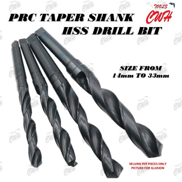 10MM-23MM TAPER SHANK HSS DRILL BIT BITS TAPPER MATA GERUDI METAL STEEL ...