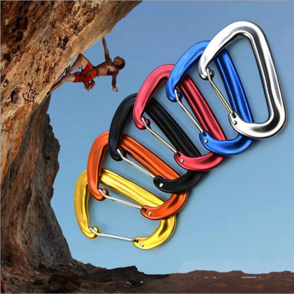 High Strength Aluminium T Fly D Carabiner With Stainless Steel Spring ...