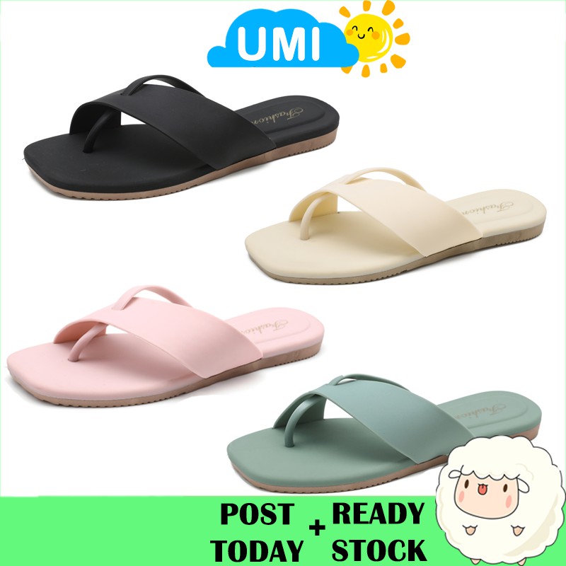 READY STOCK UMI Women's Sandals Perempuan Slipper Wanita Lady Slipar ...