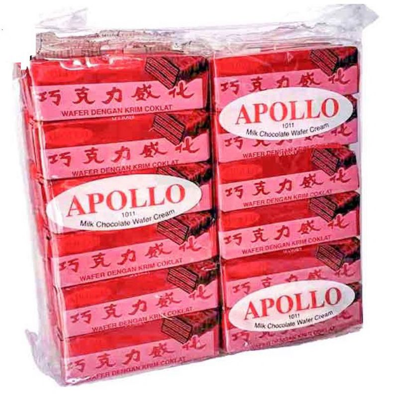 Apollo Chocolate Wafer / Apollo Milk Chocolate Wafer 48pcs | Shopee ...